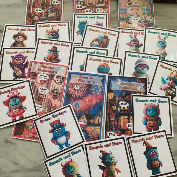 Savings Dice Board Game | Camping Adventure | Digital | Cash Envelope ...