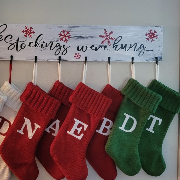 The Stockings Were Hung | Christmas Decor | Christmas Stocking Hanger ...