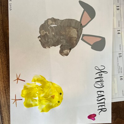 Easter Bunny Easter Craft, Easter Handprint Kids Craft, Baby's First ...