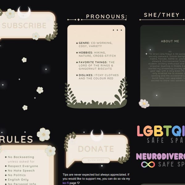 Lunar Night Twitch Panels - Glowing Eclipse Stream Info Panels | Canva ...