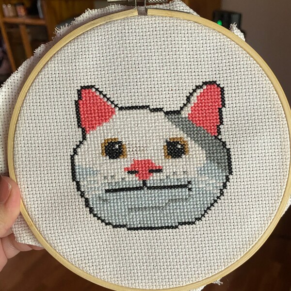 Grumpy Cat Meme - Cross Stitch Pattern - Funny Embroidery Chart ...
