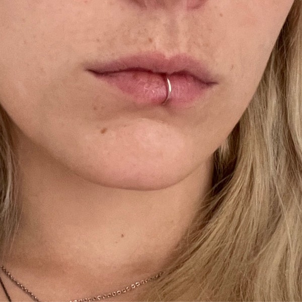 Double Lip Ring Fake Lip Ring gold, Silver, Rose Gold. - Etsy