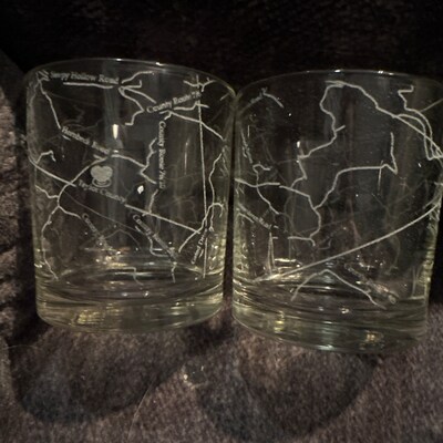 City Map Engraved Whiskey, Map Glass, City Glasses, Personalized ...