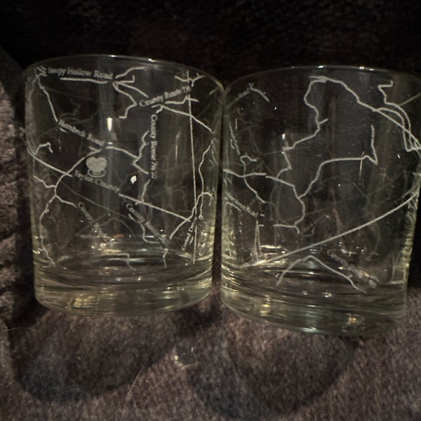 Urban City Map Glasses, Custom City Map Rocks Glass, Step Father Gift ...