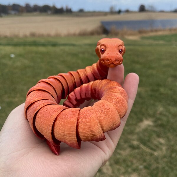 Python Snake 3d Printed made to Order Matmire Makes Snake Articulated ...