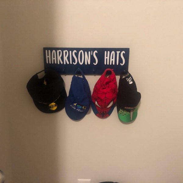 Personalized Boy’s Room Decor - Custom Boy’s Hat Rack - Personalized ...
