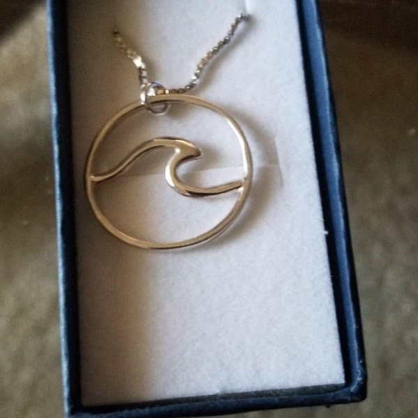 Wave Necklace, Surf Necklace, Silver Wave Necklace, Surf Jewelry ...