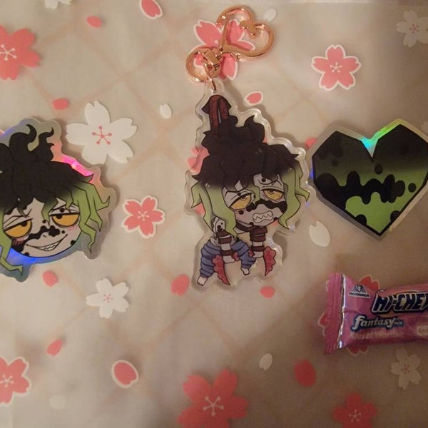 Gyutaro Acrylic Holographic Keychain - Etsy