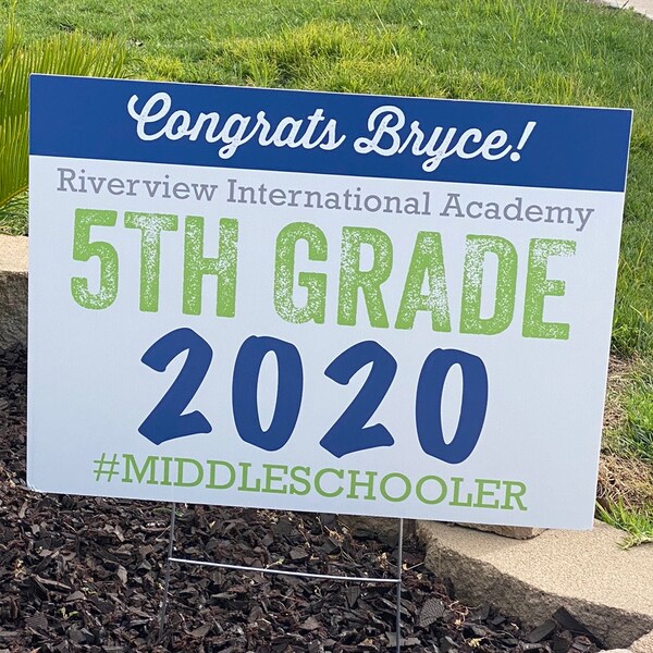 5th Grade Sign Graduation Yard Sign, Senior 2024, Wire Stake Included ...