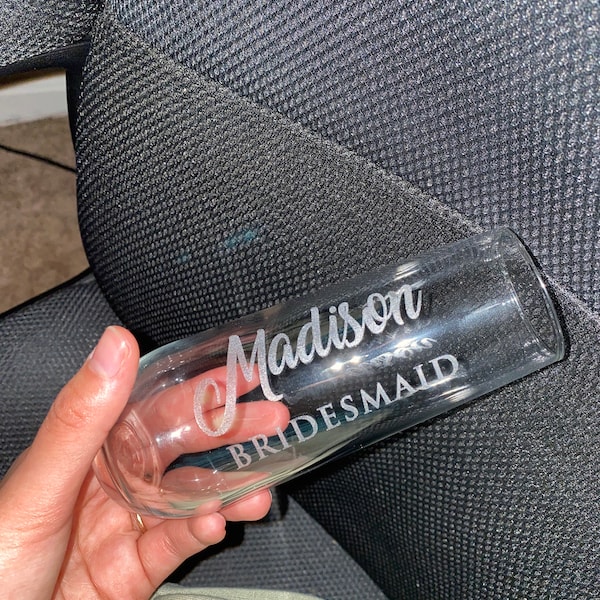 Stemless Champagne Flutes Etched - Custom Stemless Champagne Glasses ...