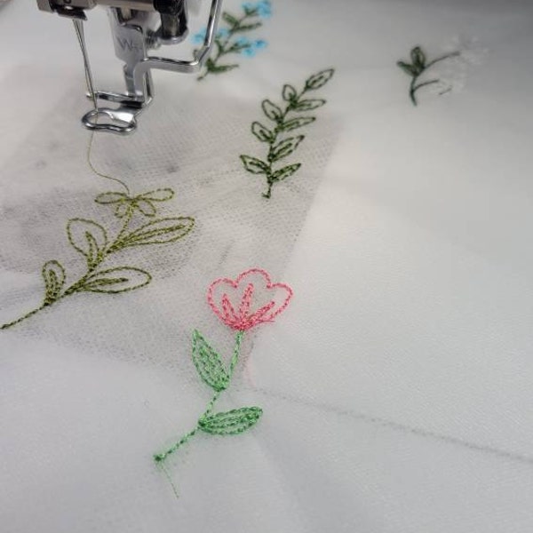 Flower Mini Embroidery Designs Set 45 Individual Sketch Files for ...