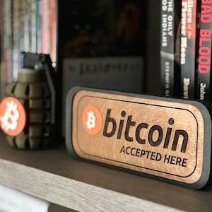 Bitcoin Accepted Here Sign - Etsy