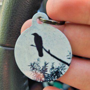 Pet ID Tag Crow Photo - Etsy