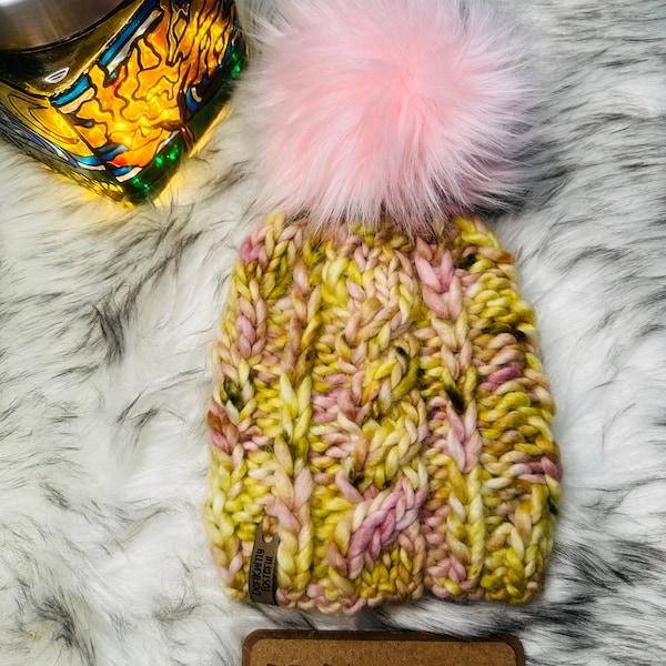 The Nirvana Beanie Knitting Pattern, Easy Cable Knit Beanie Pattern ...