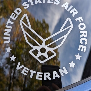 USAF Air Force Veteran Car Truck Window Laptop Decal Sticker - Etsy