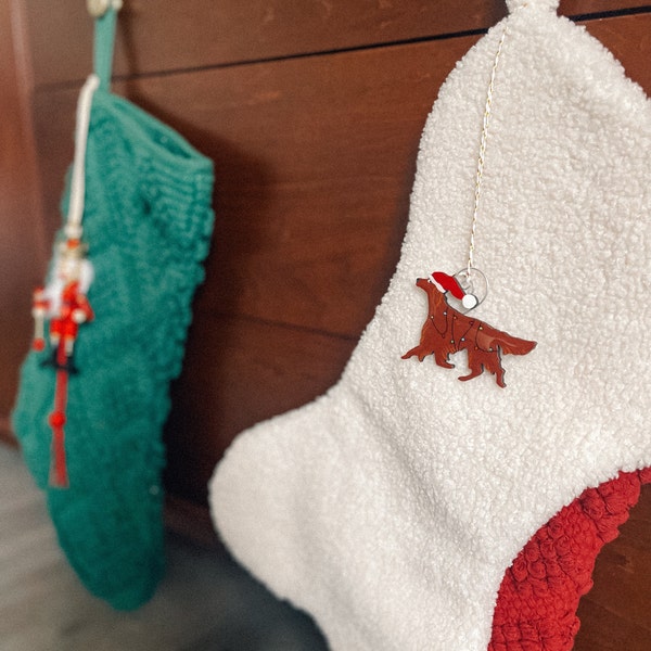 Irish Setter Christmas or Plain Pin, Magnet or Ornament SEE ALL PHOTOS ...