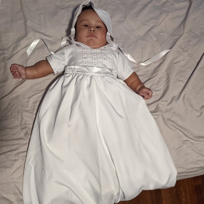 Baby Reborn/boy Christening Gown/ Baptism Outfit Romper Size - Etsy