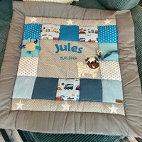 Baby blanket, quilt, Patchworkdecke, Krabbeldecke, Kinderdecke Hase - Etsy Portugal