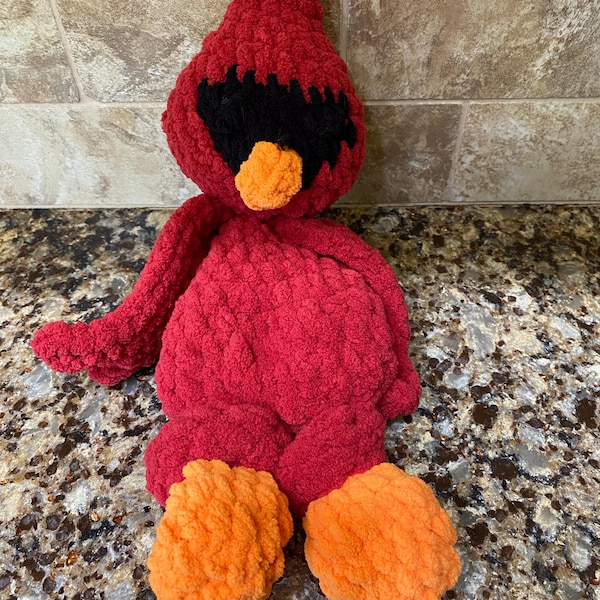 Crimson the Cardinal Knotted Lovey Pattern | Cardinal Crochet Pattern ...