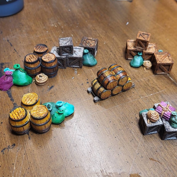 Cargo Piles - the Lost Islands 15mm 28mm 32mm Wargaming Terrain D&D ...
