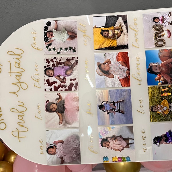 One Year of Baby, Birthday Display, First Birthday Sign, Monthly Photos ...