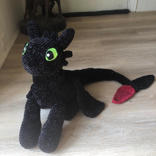 Toothless Dragon Crochet Pattern: HTTYD Amigurumi (PDF Pattern) - Etsy