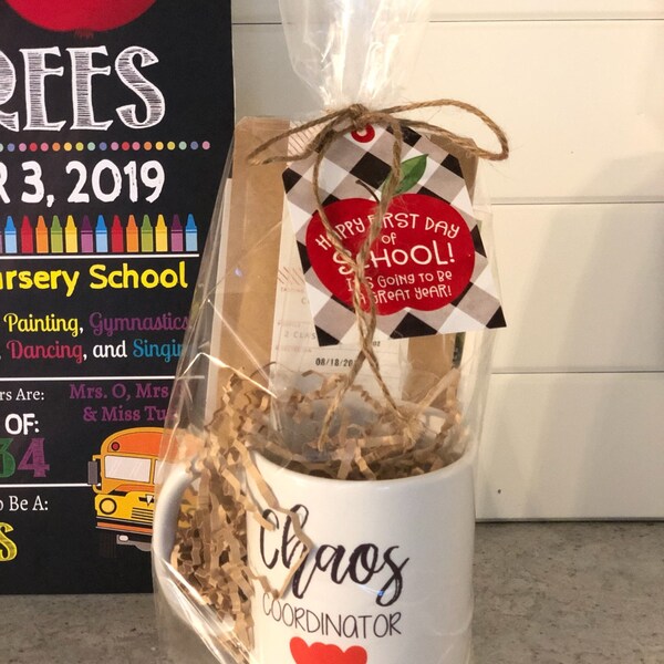 Back to School Teacher Gifts Printable Happy First Day of School Gift ...