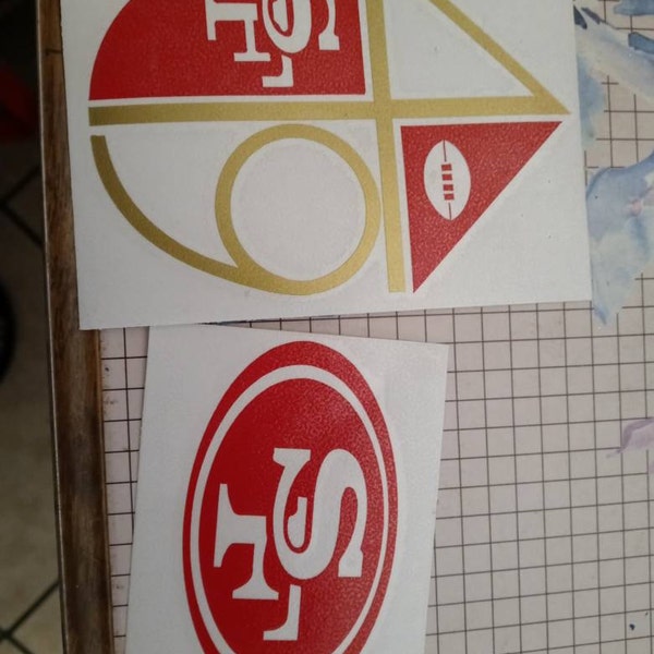SF Decal, San Francisco Decal Sticker, Forty Niner Inspired Decal - Etsy
