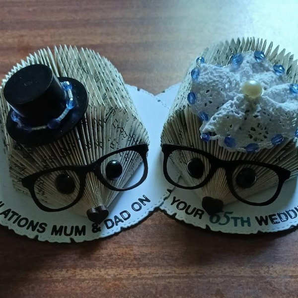 Medium Sapphire Wedding Anniversary Hedgehogs - Etsy UK