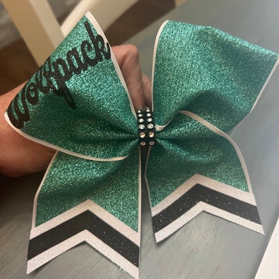Glimmer Glitter Cheer Bow Key Chain - Etsy