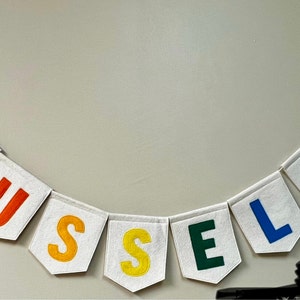 Felt Hanging Banner With Custom Lettering Monogram or Initials ...