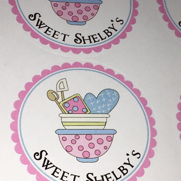 Kitchen Stickers, Baking Stickers, Personalized Kitchen Stickers ...