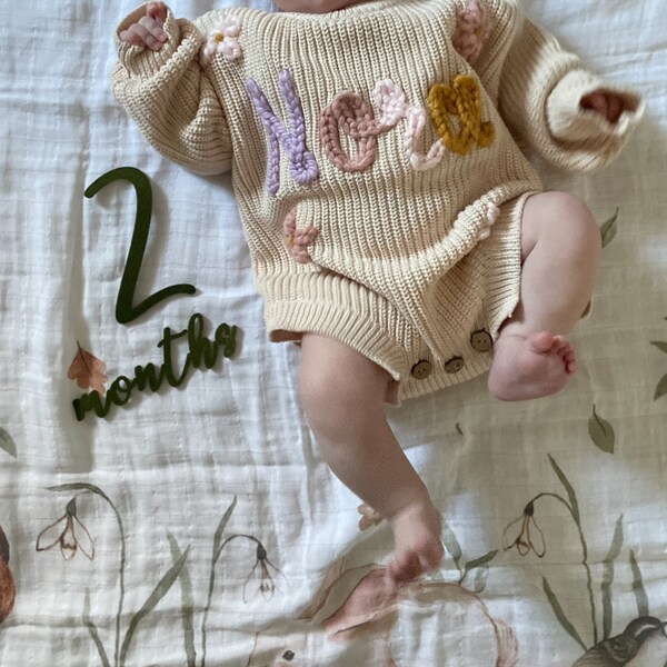 Gender Neutral Hand Embroidered Peace Sign Sweater for Toddlers ...