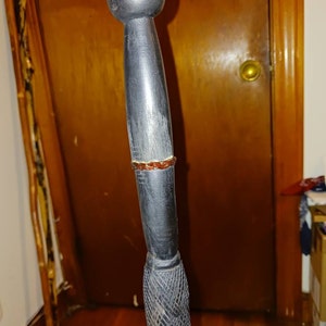 African Zulu Walking Stick Knobkerrie Cane Ebony Wood - Etsy