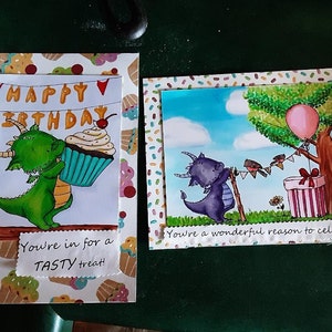 Dragon Holding Marker Digital Stamp Card Making Digi Stamp - Etsy