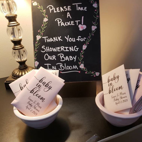 Baby Shower Seed Packet Favor, Baby in Bloom Rustic Gift for Guests ...