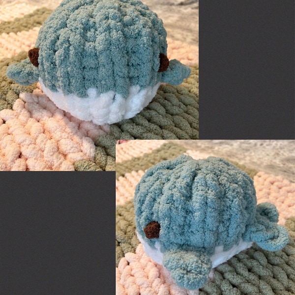 Willie the Whale LARGE SIZE Video Tutorial/pattern, Learn How to Finger Knit, Hand Knitting ...