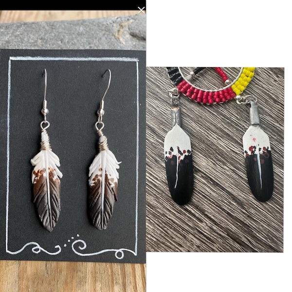 CUSTOM Leather Wings Necklace - Bird Wing Pendant With Dangling Leather ...