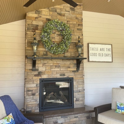 Year Round Greenery Wreath for Front Door With Seeded Eucalyptus ...