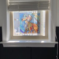 Rooster Stained Glass Window Cling Rooster Window Film Chicken Window ...