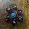 Purple Glitter Galaxy Dice Moth Dice Set - Etsy