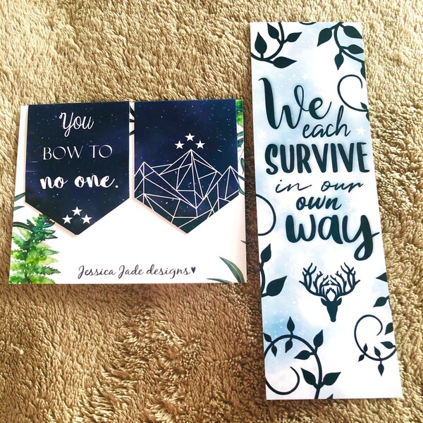 02. Tog Inspired Bookmarks - Options Available - Etsy