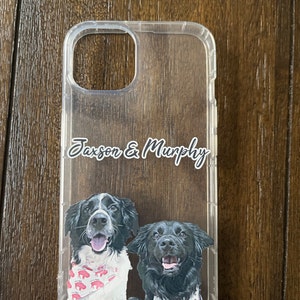 Custom Multi Dog Iphone Phone Case Personalized Dog Gifts - Etsy