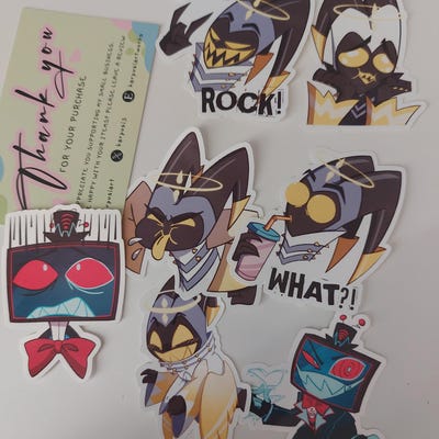 Vinyl Sticker Hazbin Hotel Adam First Man Dickmaster - Etsy