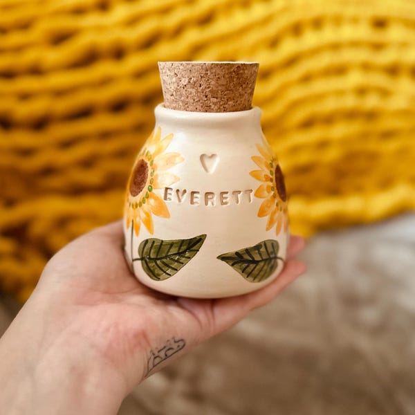 Sunflower Pet Urn, Sun Urn, Sunshine Dog Urn, Yellow - Etsy