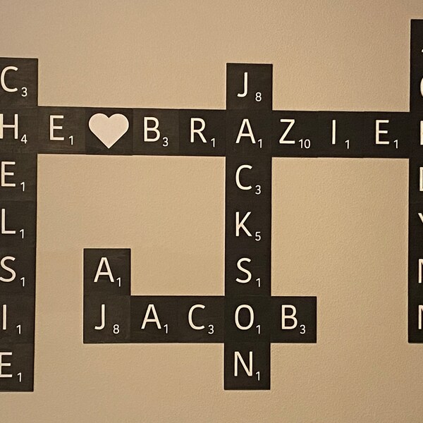 44 Scrabble Tile Wall Art Letters Handmade/customizable Price per Tile ...