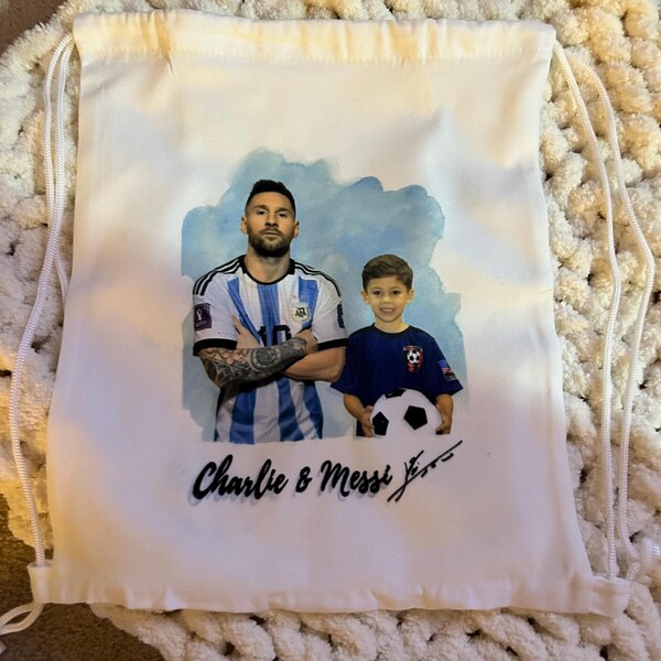 Custom Messi Soccer Portrait With Messi Signature Leo Messi ...