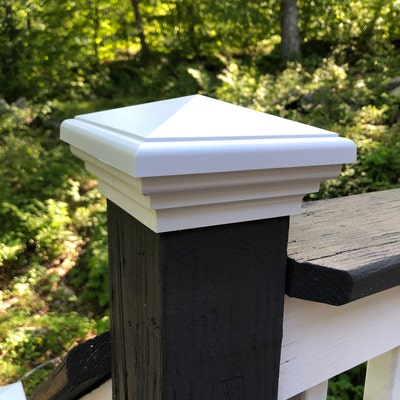 4x4 Post Caps 3.5 Black New England Post Cap Made in USA With A 10 Year ...