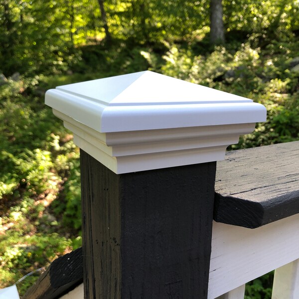 4x4 Post Caps 3.5 Black New England Post Cap Made in USA With A 10 Year ...