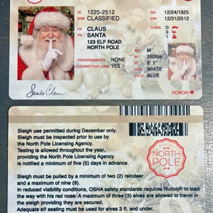Santa Claus License PNG RED ORNAMENT Sublimation Designs - Etsy